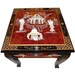 Dragon Leg Oriental End Table Inlaid Pearl in Black Lacquer - Etsy