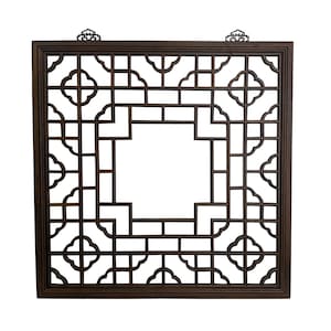 Asian Window Square Carved Panel 34 Inch - Etsy