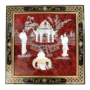 Dragon Leg Oriental End Table Inlaid Pearl in Black Lacquer - Etsy