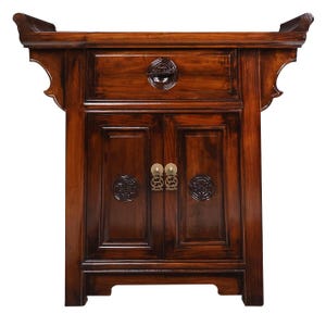 Oriental Wing Top Cabinet With Long Life Carving - Etsy