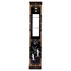 Hand Painted Chinese Lacquer Curio Cabinet - Etsy