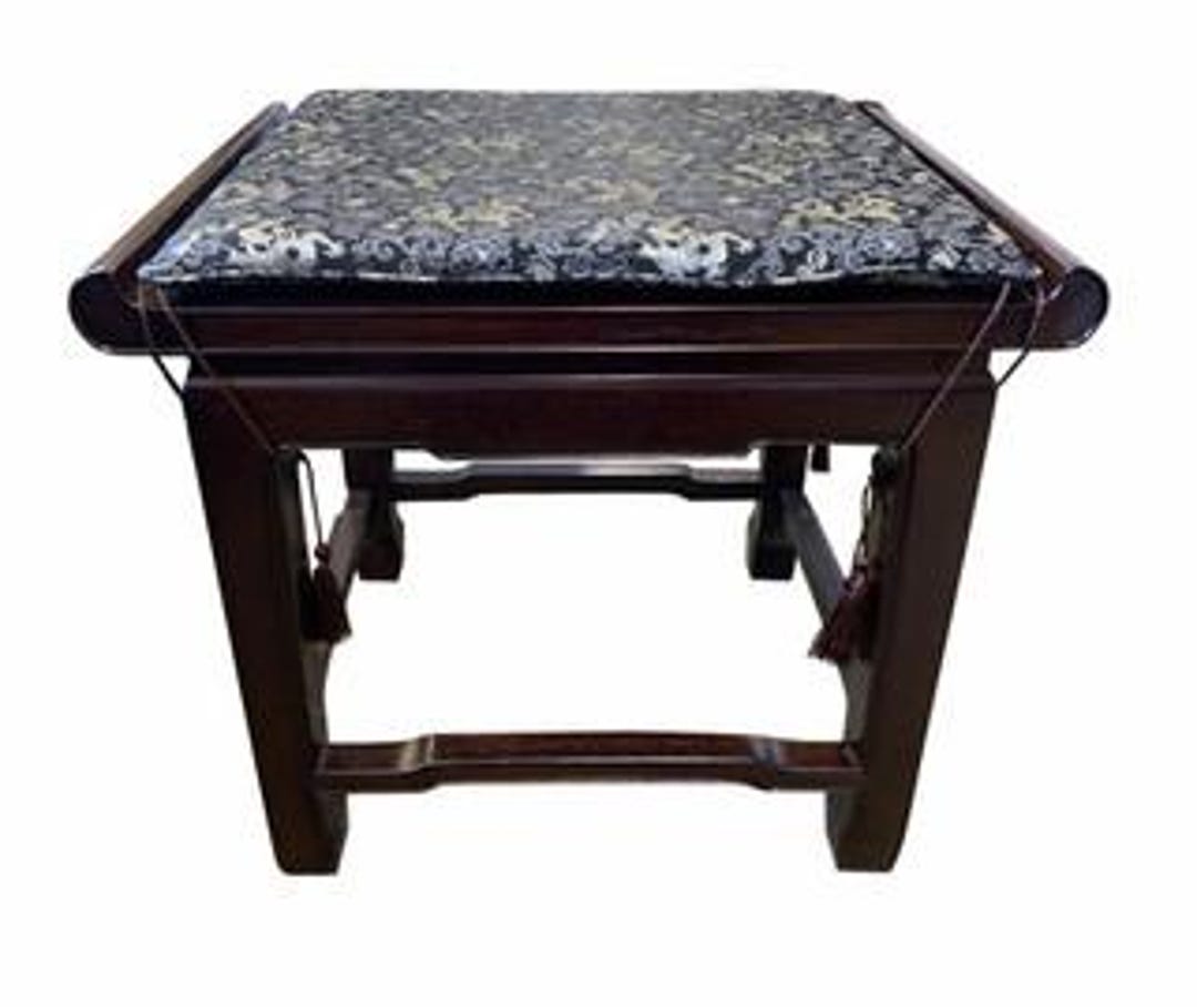 Chinese Wooden Stool With Cushion - Etsy