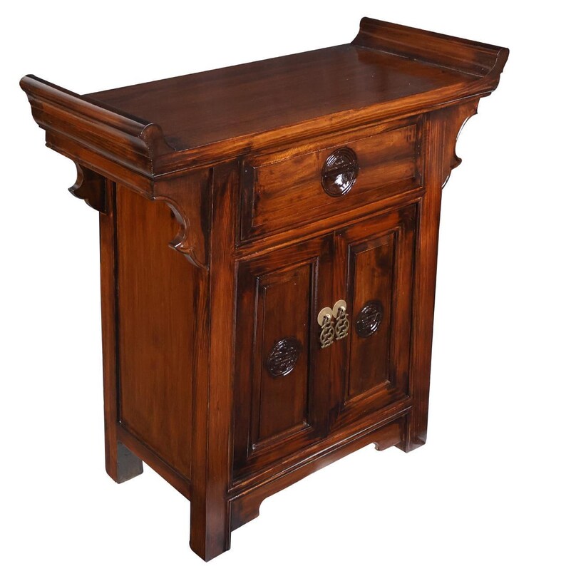 Oriental Wing Top Cabinet With Long Life Carving - Etsy