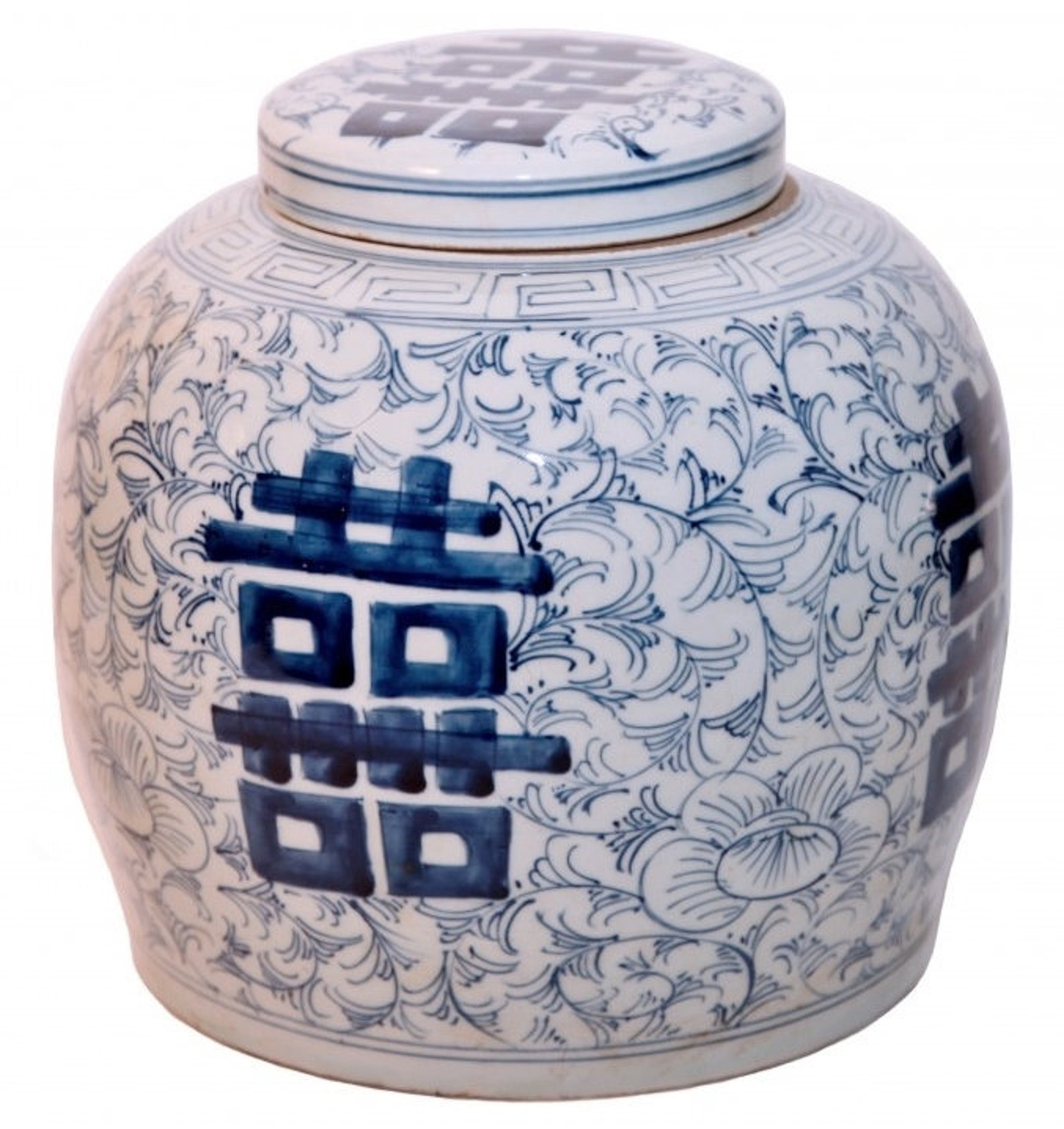 Antique Blue and White Ginger Jar - Etsy