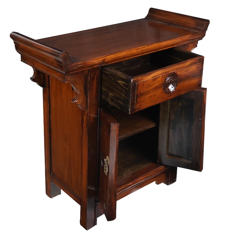 Oriental Wing Top Cabinet With Long Life Carving - Etsy