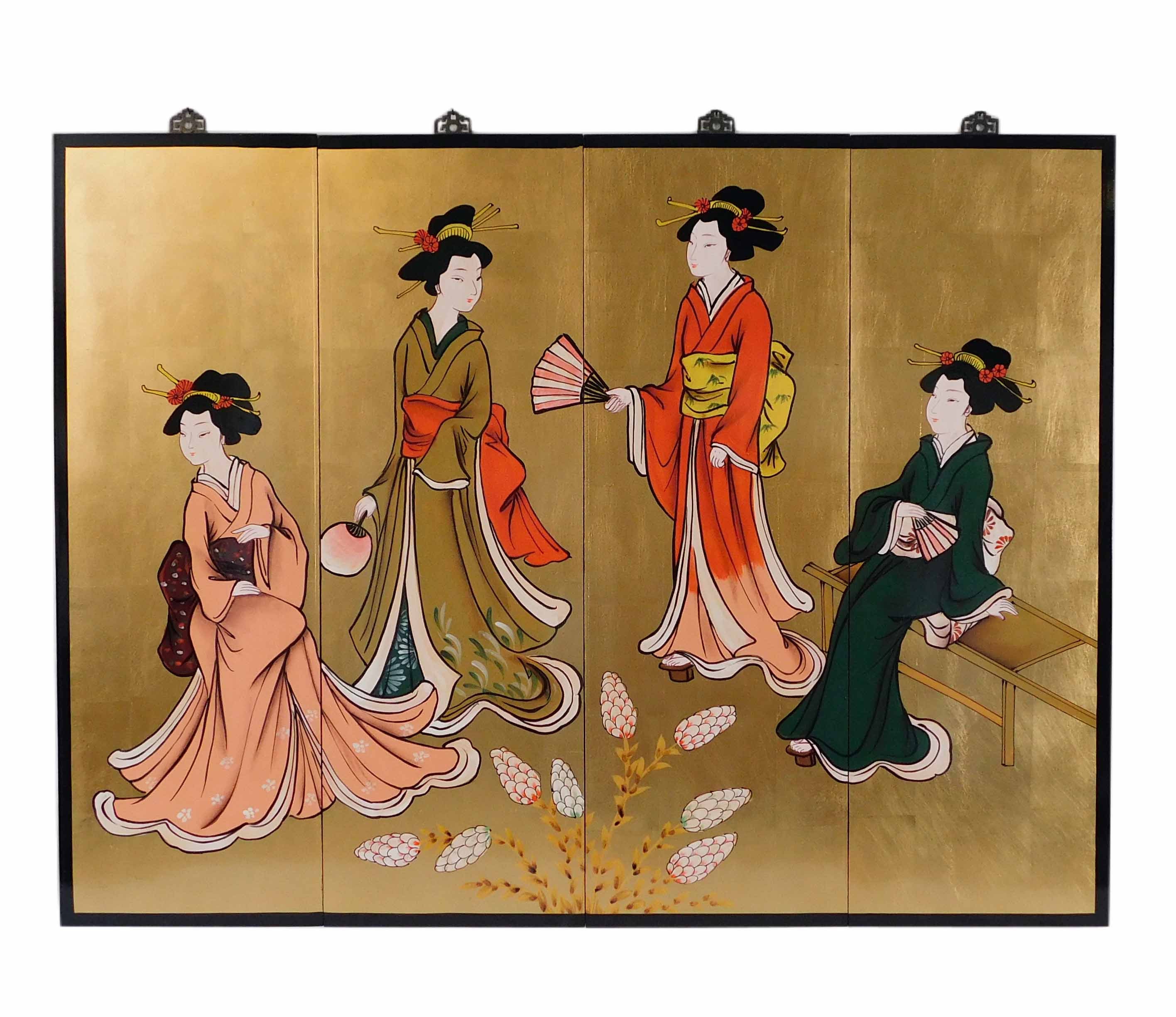 Oriental Wall Panels Geisha Design - Etsy