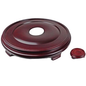 Dark Red Mahogany Porcelain Vase Stand - Etsy