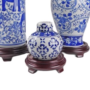 Dark Red Mahogany Porcelain Vase Stand - Etsy