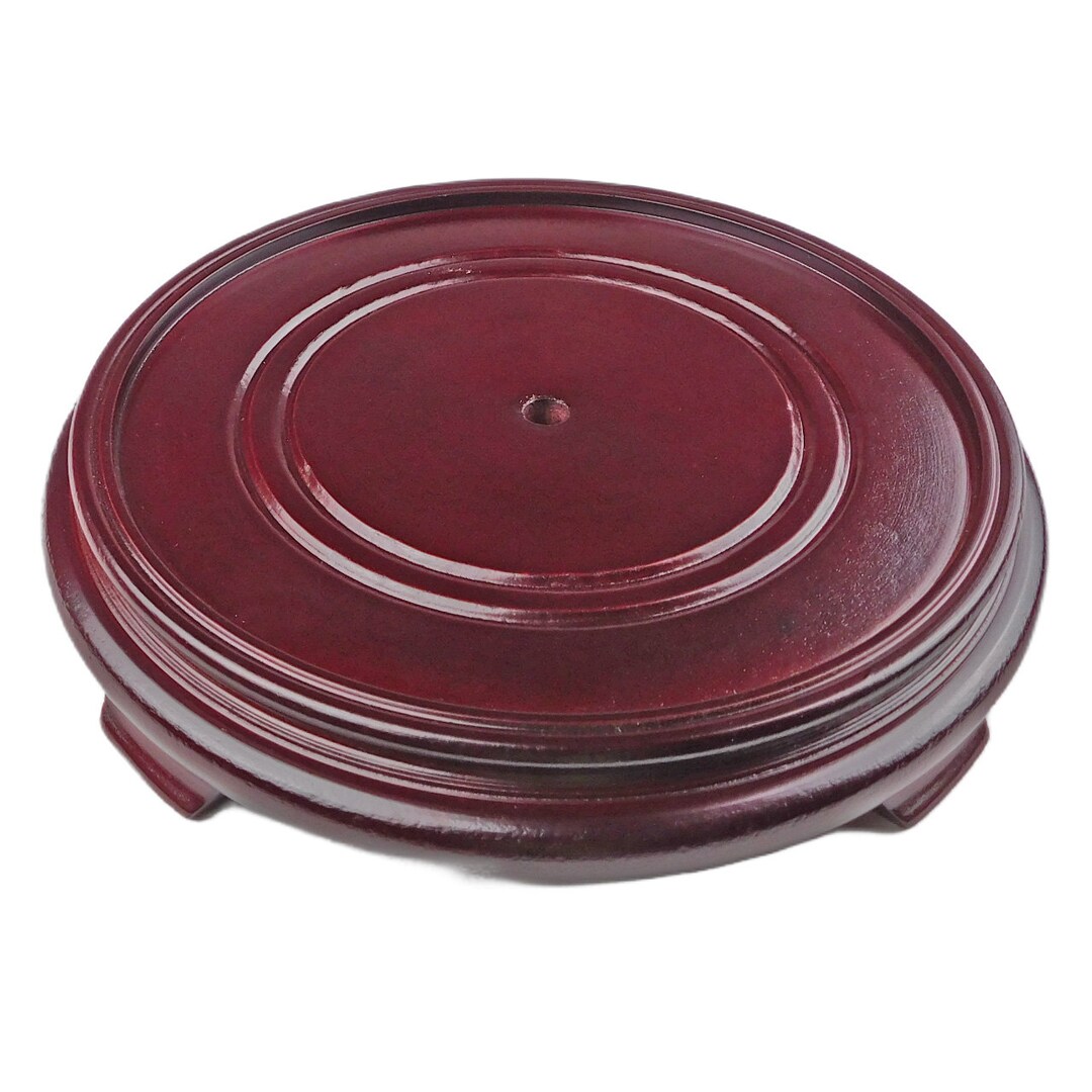 Dark Red Mahogany Porcelain Vase Stand - Etsy