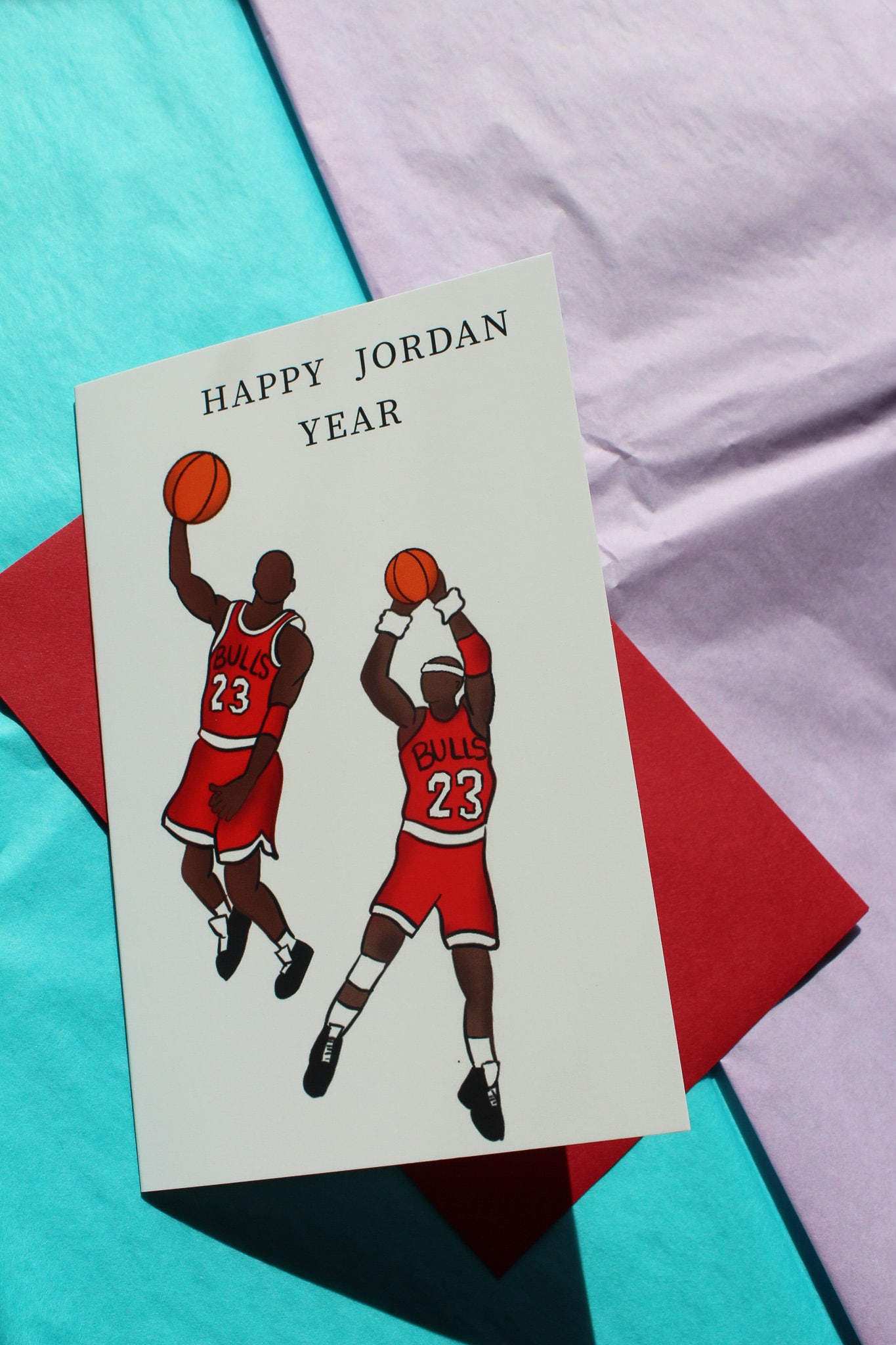 Christmas Cards Michael Jordan Birthday Happy Jordan Year - Etsy
