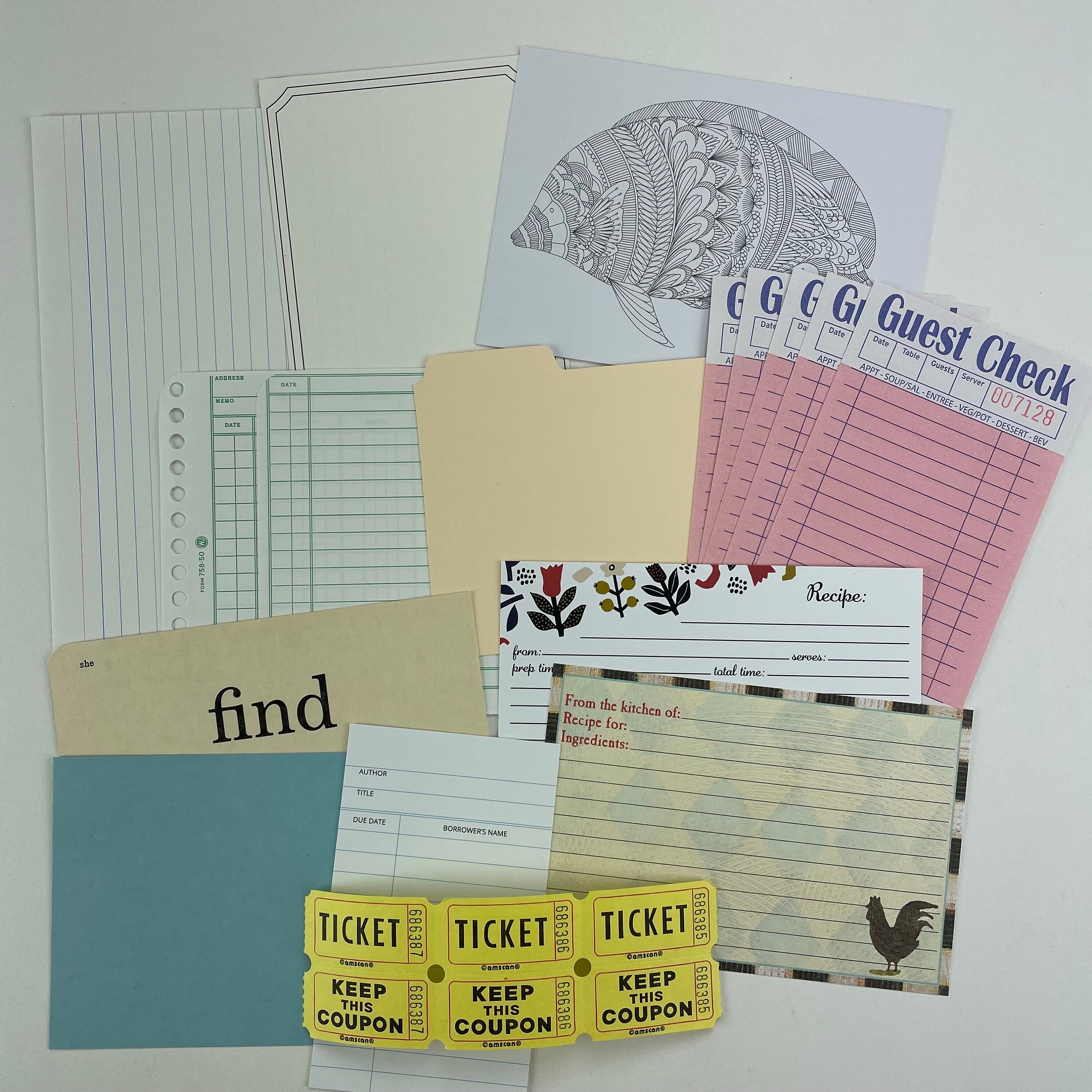 Junk Journal Ephemera Bases Assortment Pack - Etsy