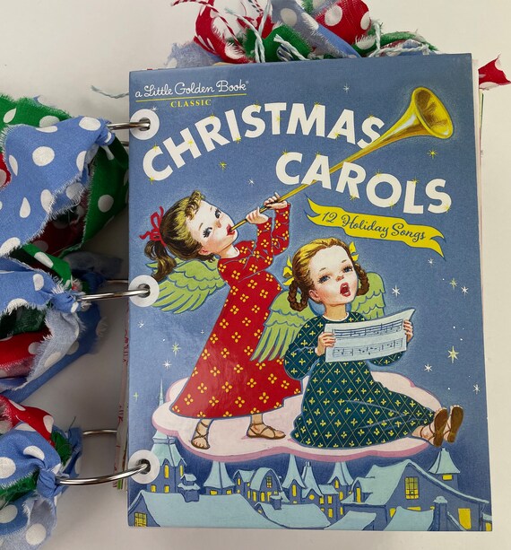 Christmas Carols 2 Little Golden Book Classic Altered Book - Etsy