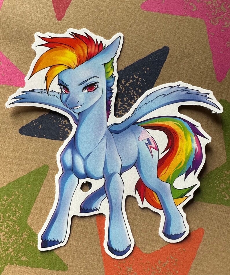 Mlp:fim Rainbow Dash Inspired Sticker - Etsy