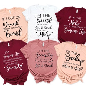 Girls Trip Funny Matching Group Shirts, If Lost or Drunk Please Return ...