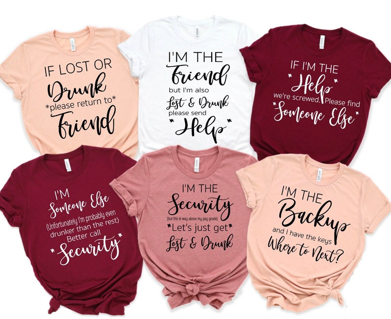 Girls Trip Funny Matching Group Shirts If Lost or Drunk - Etsy