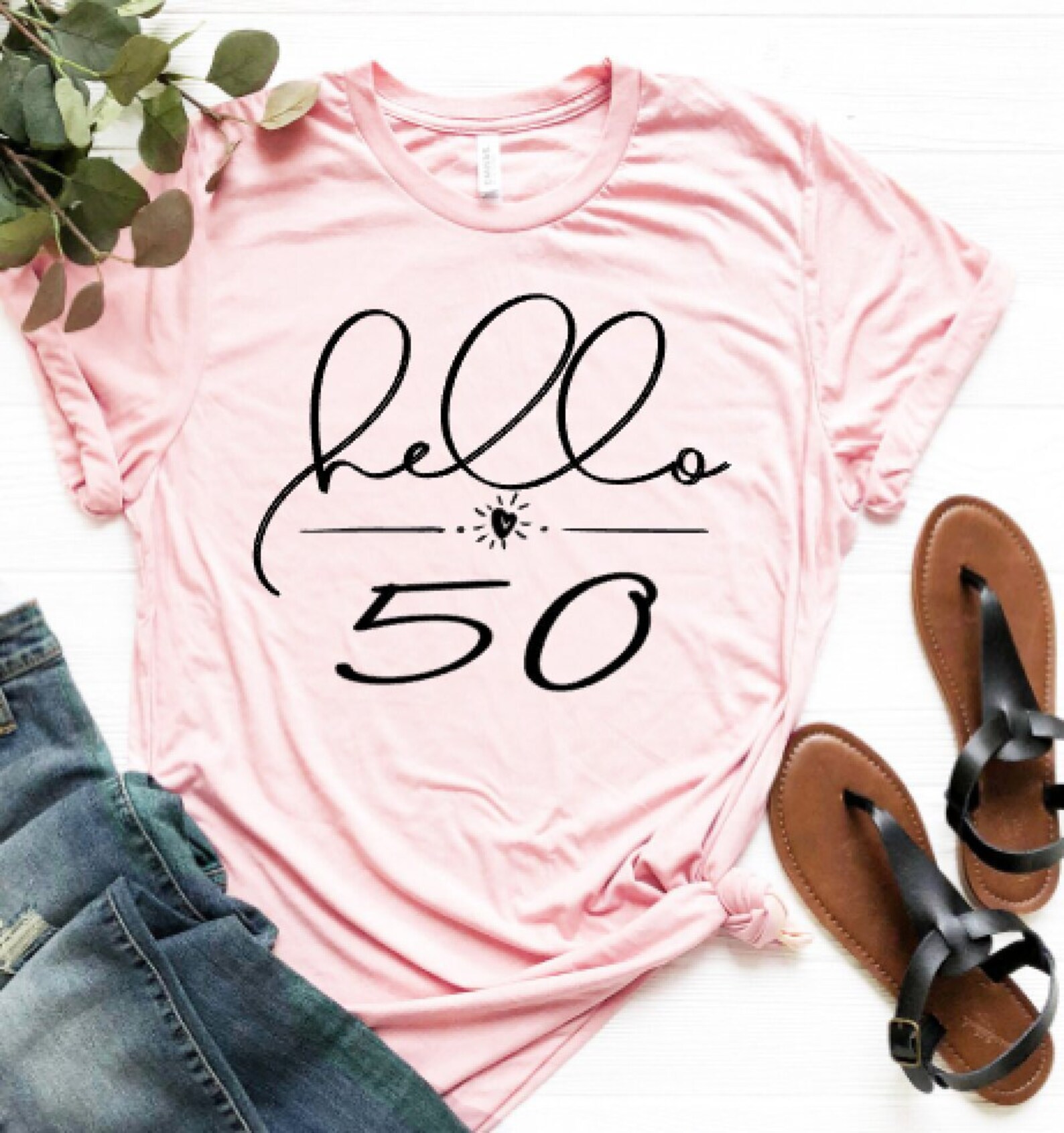 Custom Year...Hello 50 Birthday Party Shirts 50th Birthday | Etsy