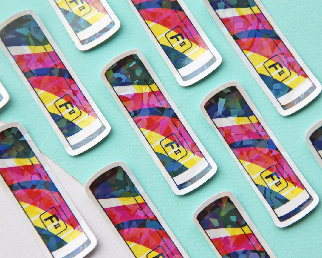Holographic Risograph Ink Sticker - Shiny Vinyl Sticker - Etsy