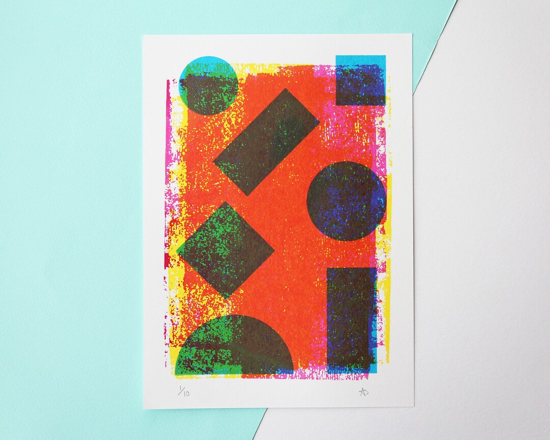 Shapes Print, Limited Edition Screen Print (001) - Etsy