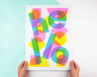 Shells and Fossil - Risograph Prints - Etsy