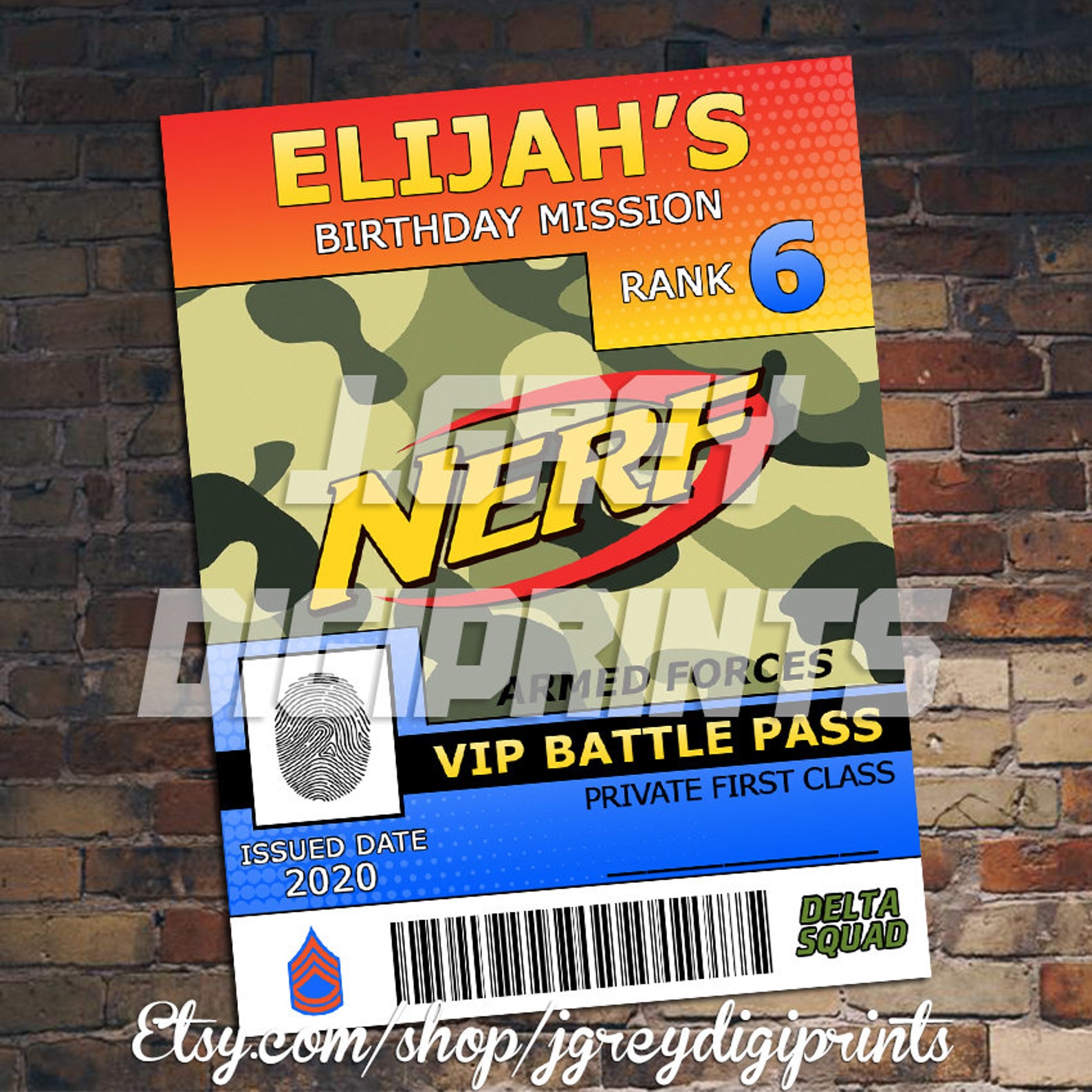 Printable Dart VIP Battle Pass, Nerf VIP Battle Pass, Dart Name Tags ...