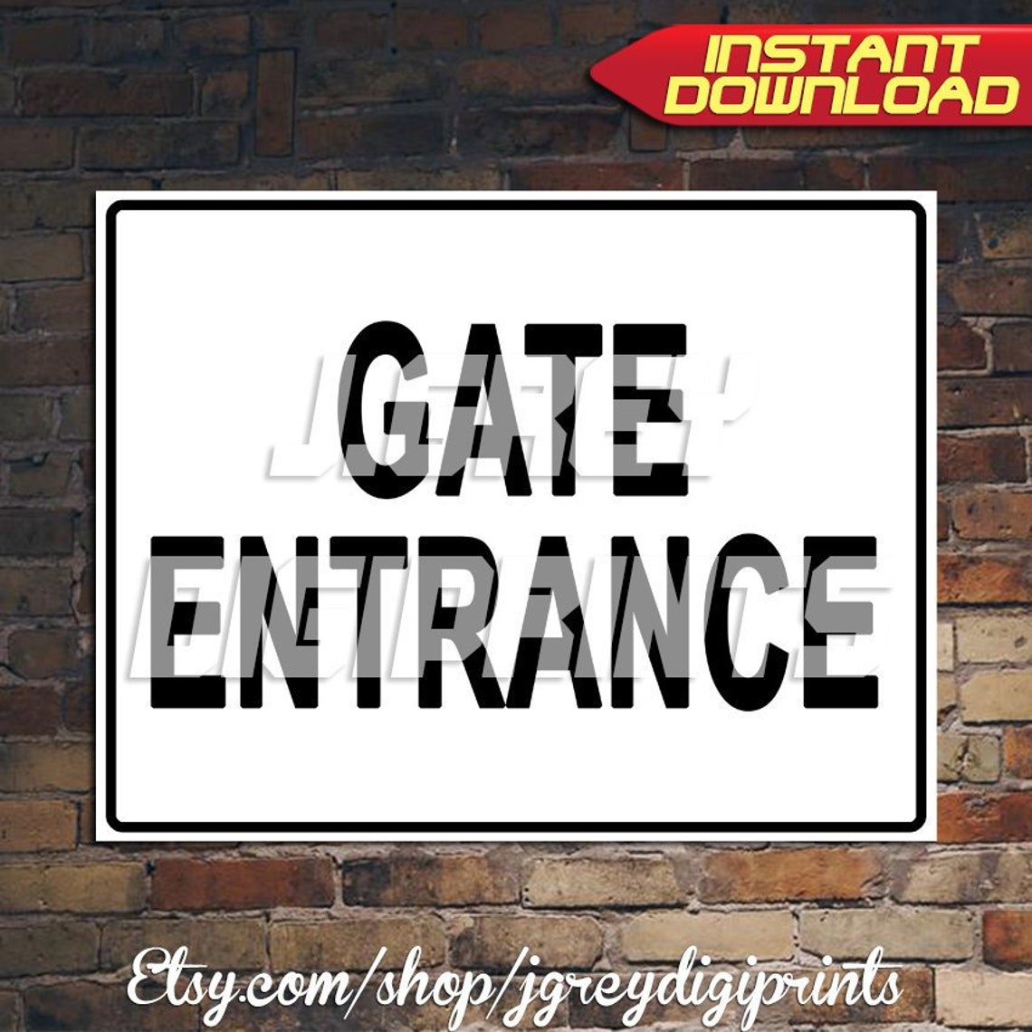 Printable Gate Entrance Sign Monster Truck Signs Monster - Etsy