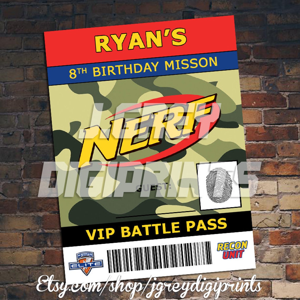 Printable Dart VIP Battle Pass, Nerf VIP Battle Pass, Dart Name Tags ...