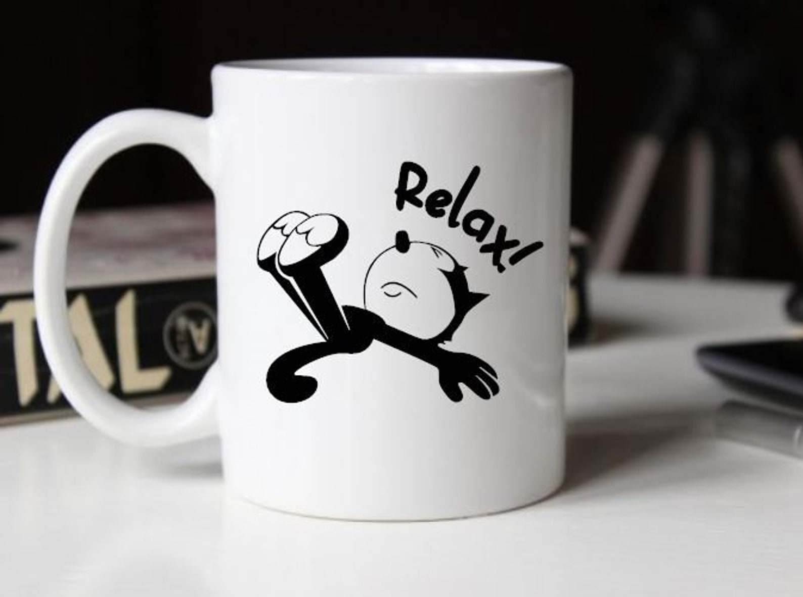 Felix the Cat Relax Custom Coffee Mug Tea Mug - Etsy