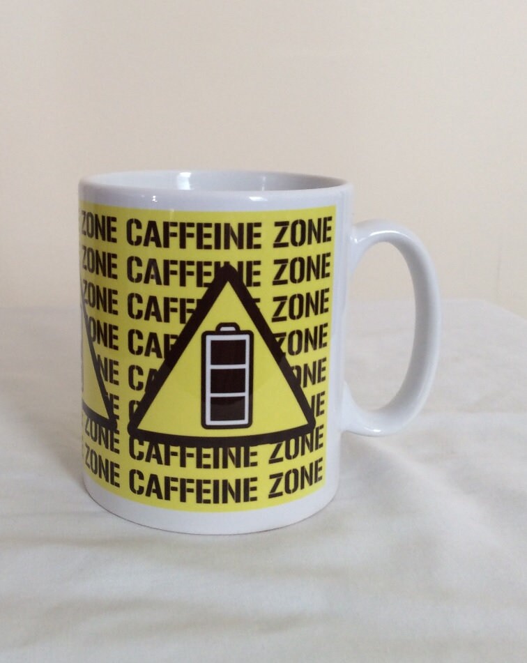 Novelty Fun Caffeine Zone Mug. Great for a Heavy Tea or Coffee Drinker ...
