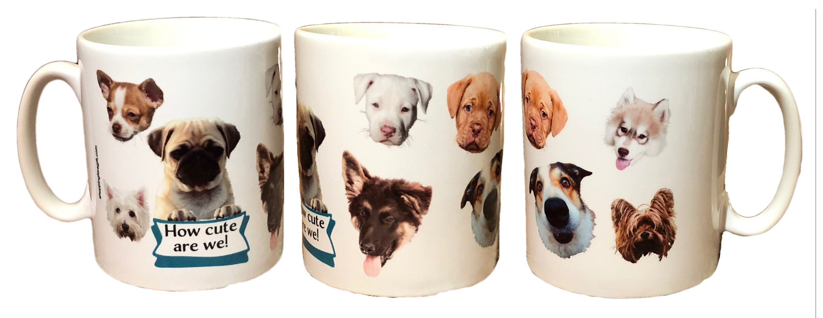 Dog Faces Gift Mug how Cute Are We. Pet Dogs - Etsy