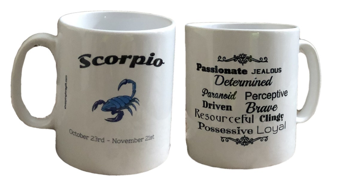 Star Sign Mug Scorpio. Zodiac Mug With a Description of the - Etsy