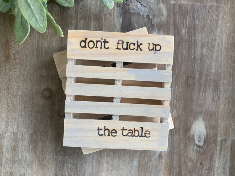 Dont Mess up the Table Coasters Bridal Shower Gift for - Etsy