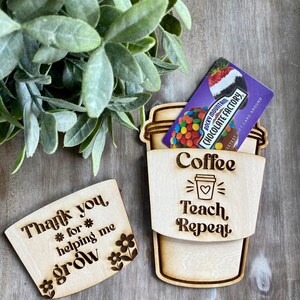 Gift Card Holder Gift for Her, Coffee Cup Teacher Appreciation Gift ...
