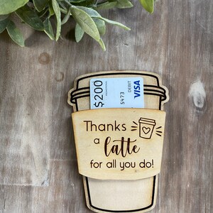 Gift Card Holder Gift for Her, Coffee Cup Teacher Appreciation Gift ...