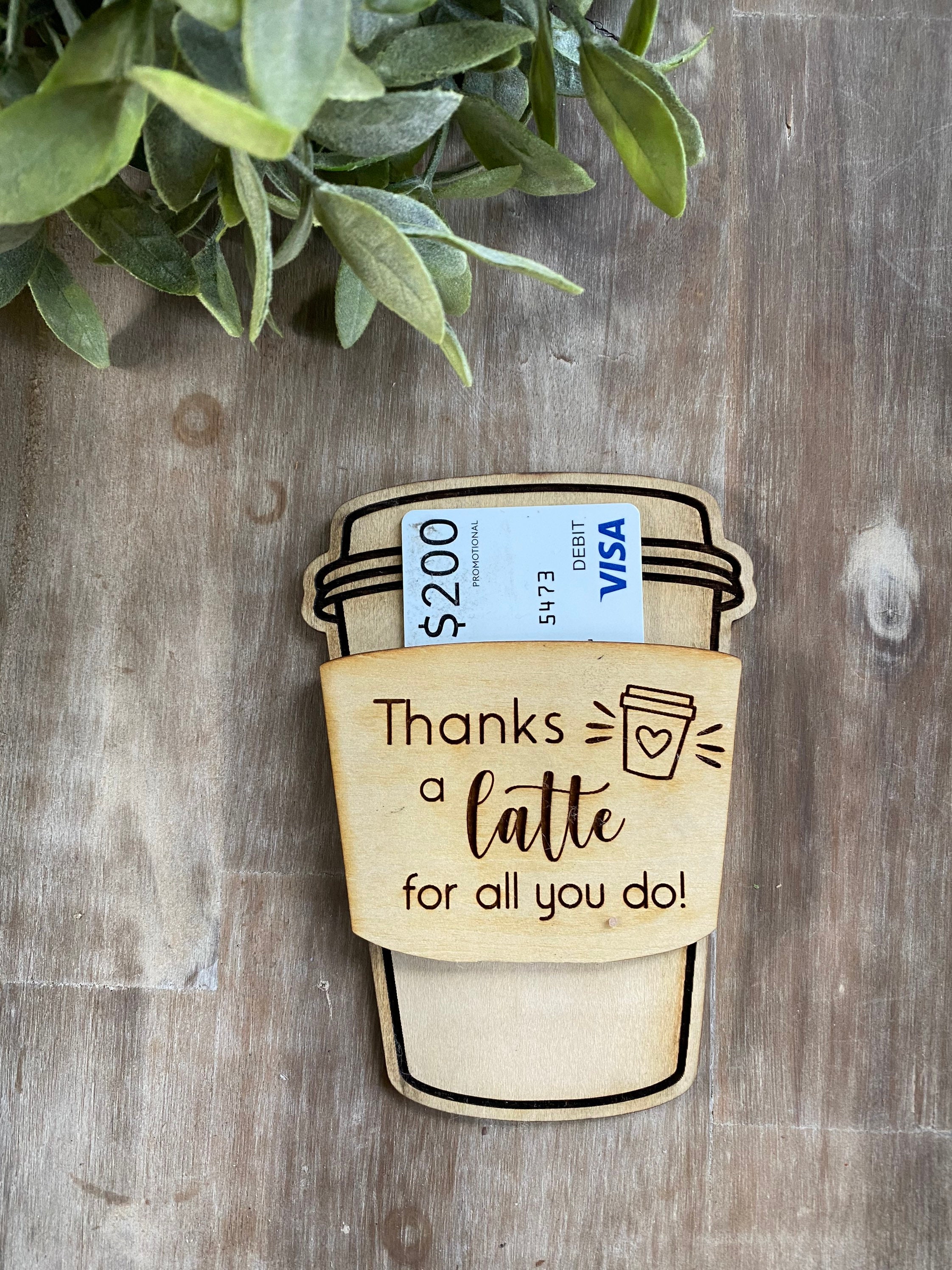 Gift Card Holder Gift for Her Coffee Cup Teacher Appreciation - Etsy