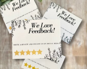 Thank You Feedback Cards - Etsy