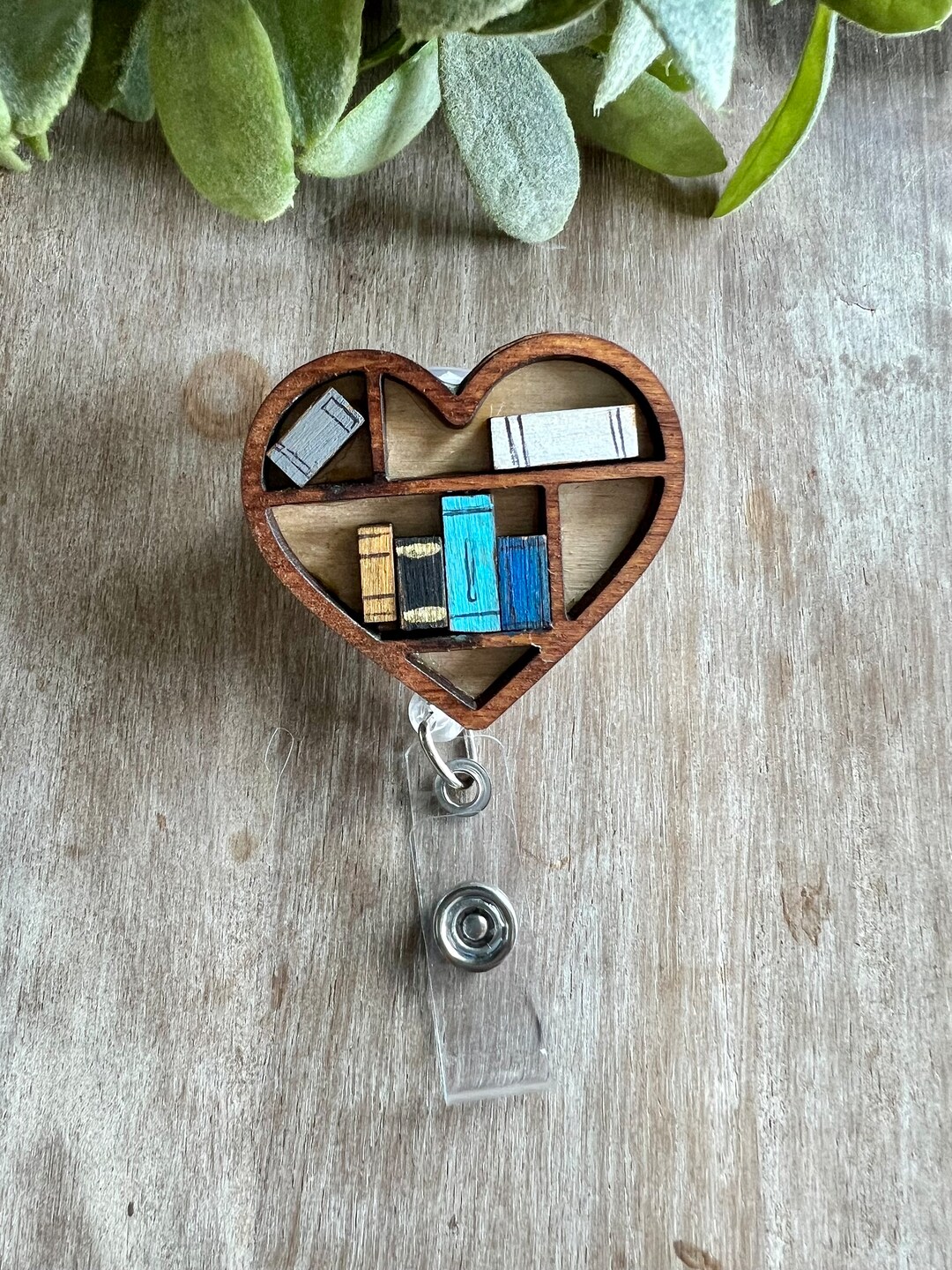 Miniature Books Badge Reels, Retractable ID Badge Reel Holder Cute ...