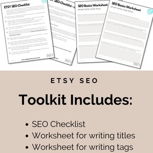 SEO Checklist, Etsy Sellers Guide, Etsy Shop Search, Titles and Tags ...
