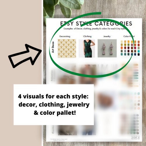 Etsy Categories Style Guide Etsy Sellers Guide Etsy Shop - Etsy