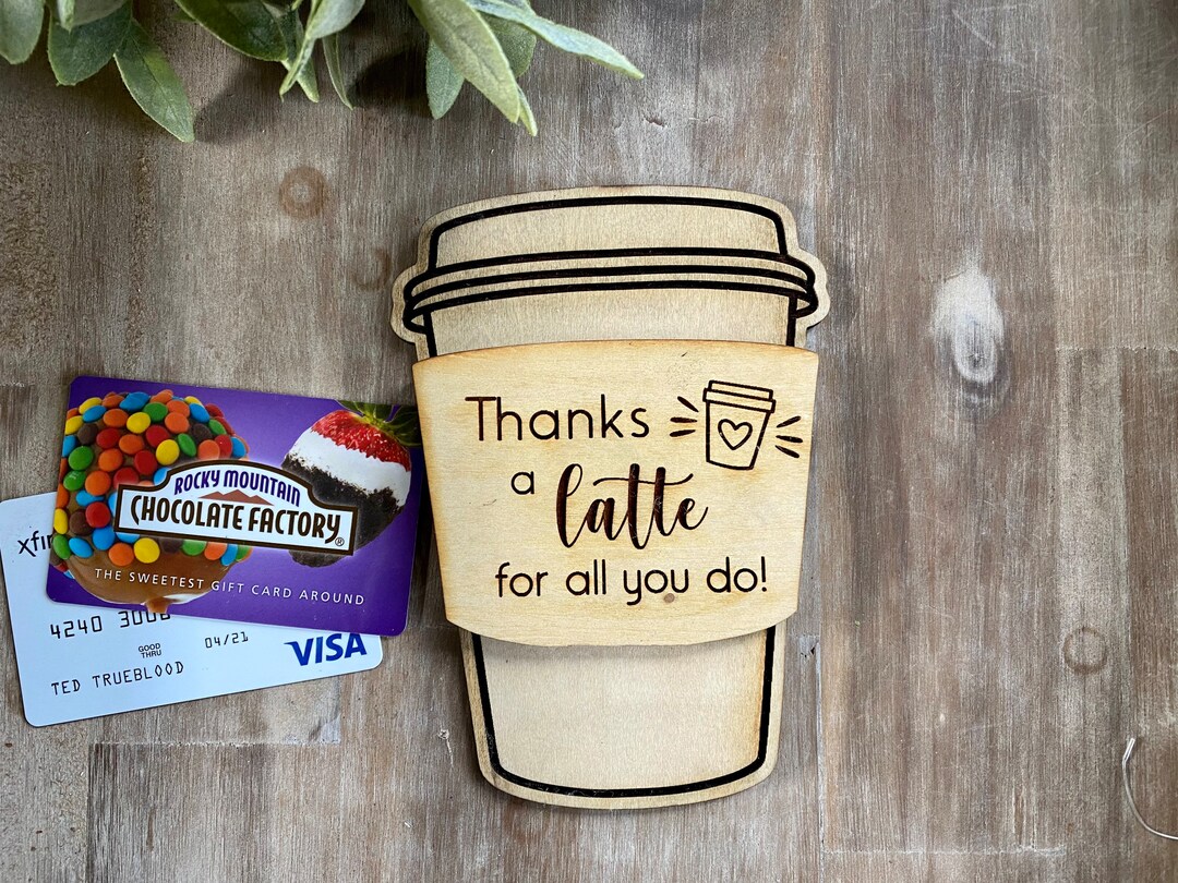Gift Card Holder Gift for Her, Coffee Cup Teacher Appreciation Gift ...