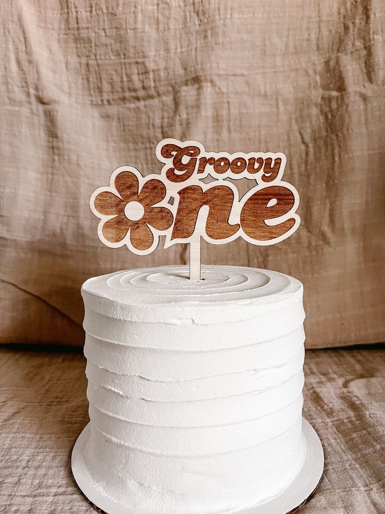 Groovy One Cake Topper First Birthday Daisy Cake Topper - Etsy