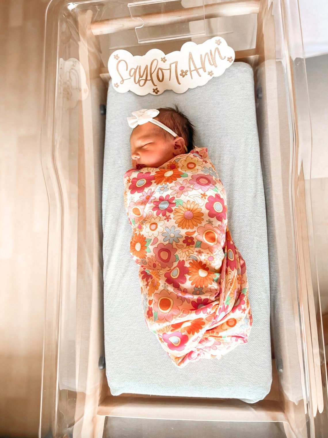 Groovy Name Sign | Newborn Name Announcement | Birth Announcement ...