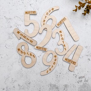 Baby Milestone Cards Wooden Milestone Discs Milestone Numbers Monthly ...