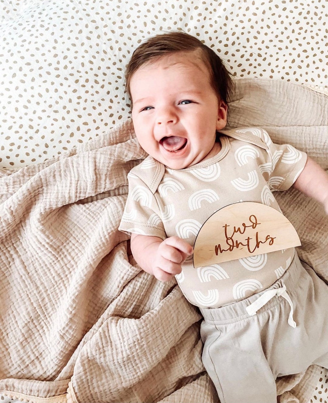 Baby Milestone Cards Wooden Milestone Discs Boho Inspired Milestone Set ...