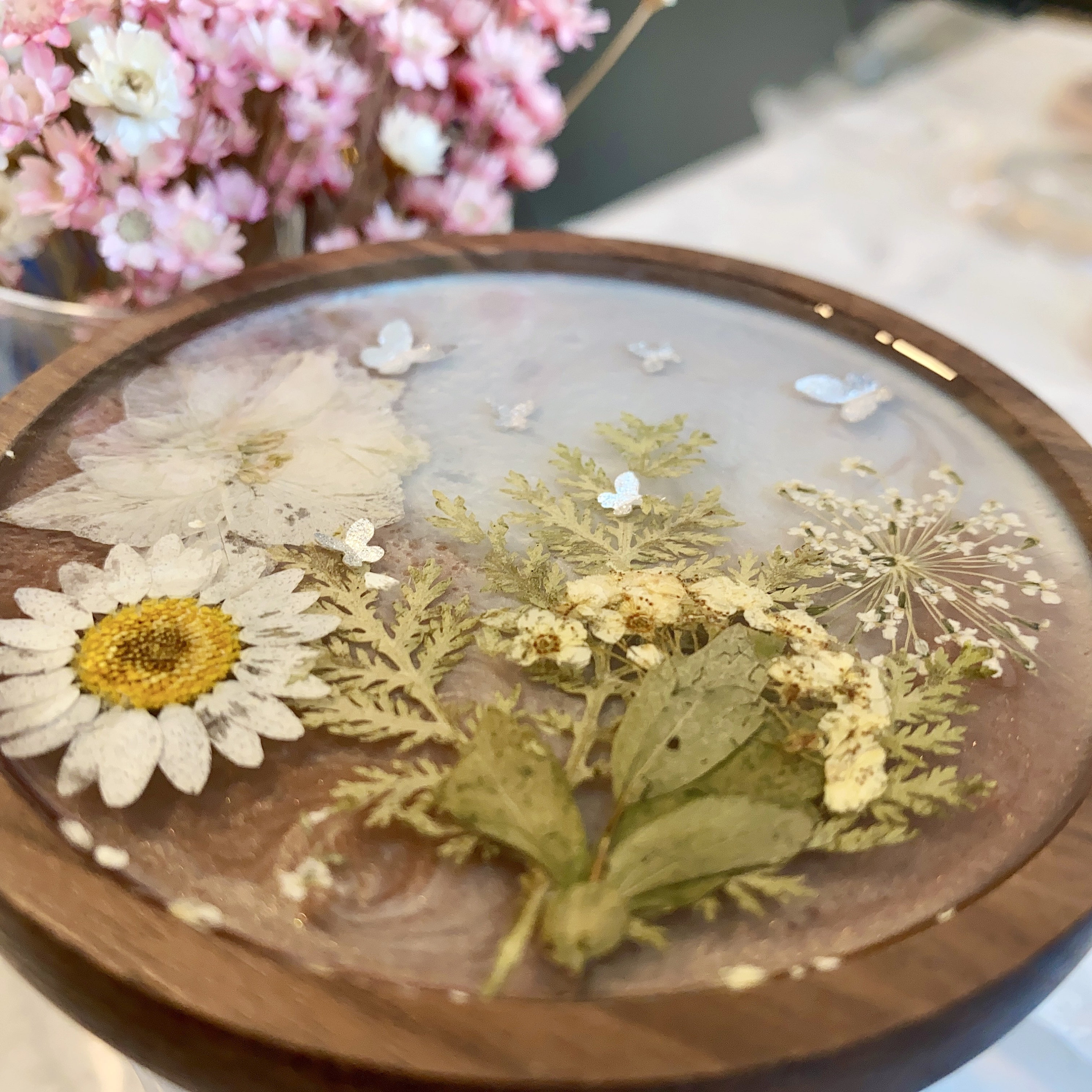 Natural Wood Coaster Dried Flower Coaster Cute Coasters - Etsy