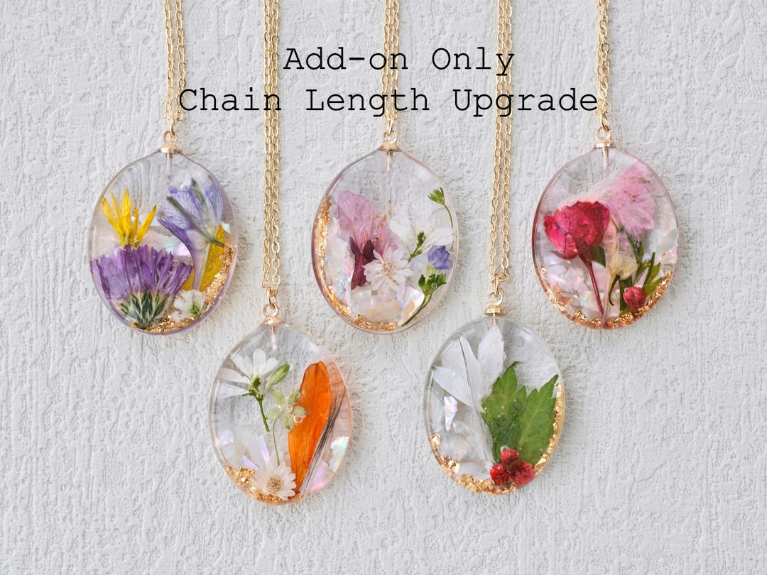 Chain Length and Birthstone Upgrade Only , Personalized Birth Flower ...