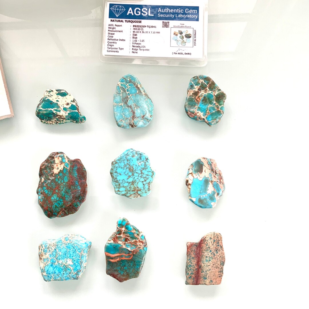 Nevada Turquoise Slabs. Certified Fabulous Natural - Etsy