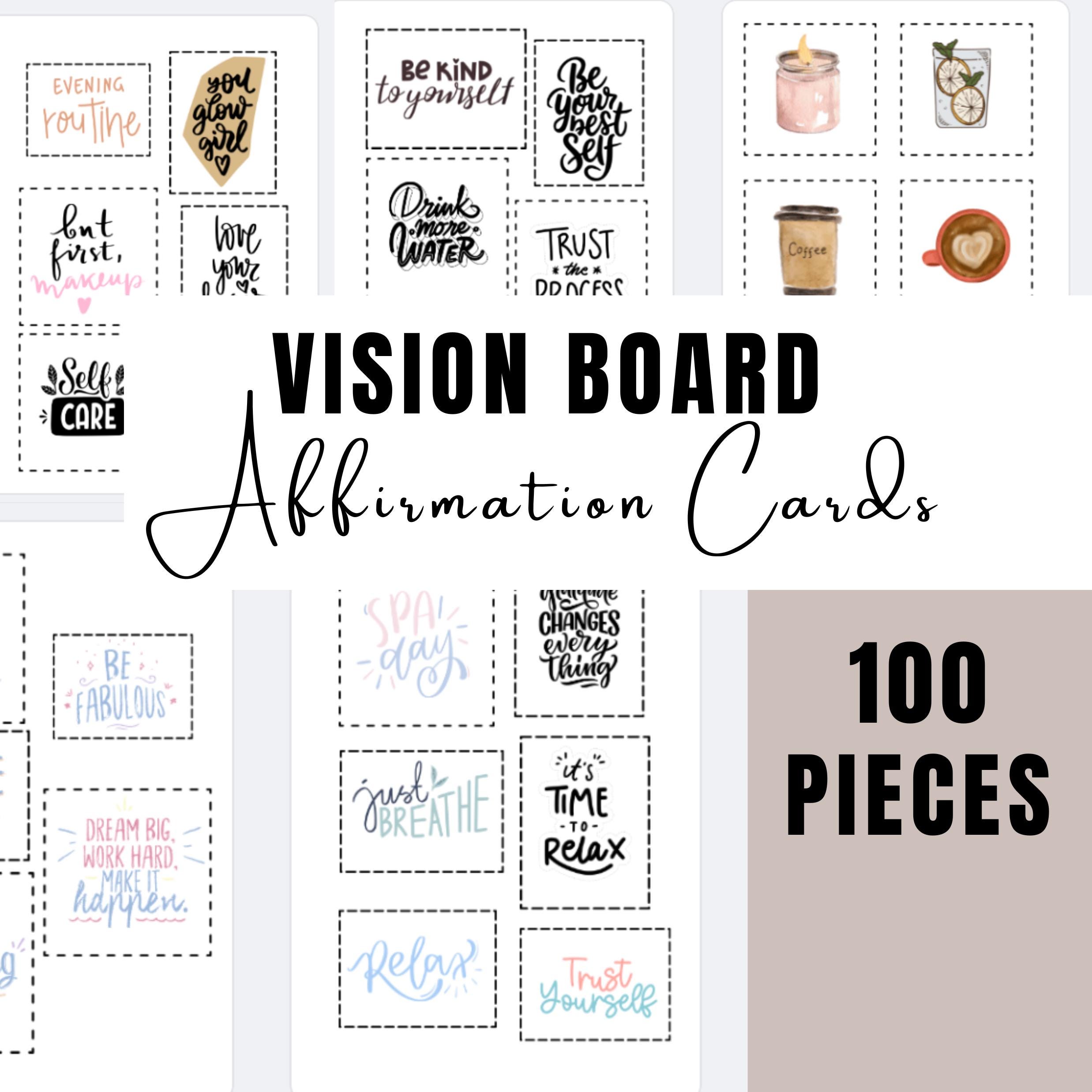 Vision Board Cards | Vision Board Printables | Mood Board | Affirmation ...