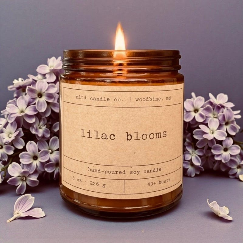 Lilac Candles - Etsy