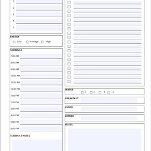 MY DAILY Planner - PDF Daily Checklist and Fillable Form - Etsy