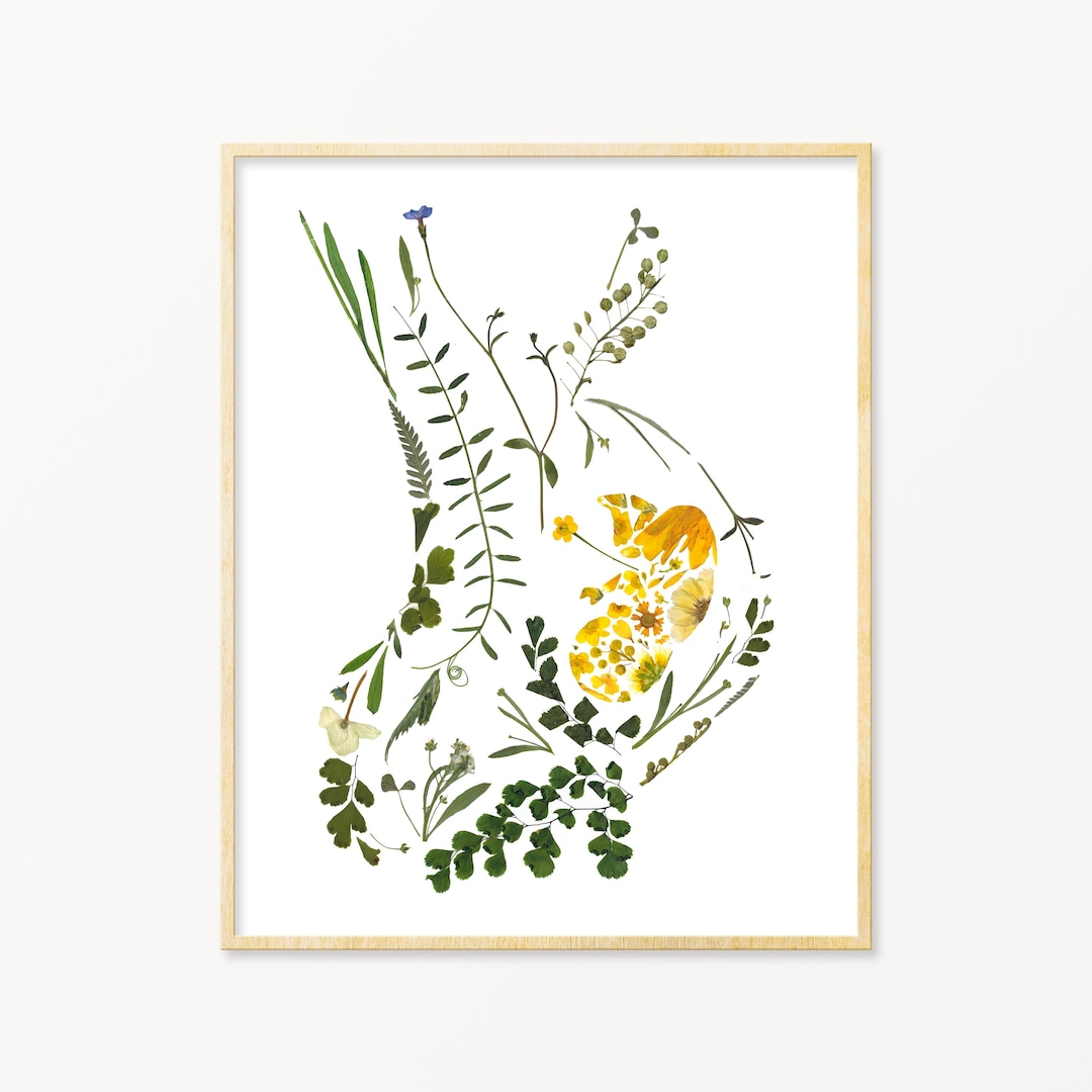 Pregnancy Art, Midwife Gift, Pregnancy Gift, Doula Gift, Pressed Flower ...
